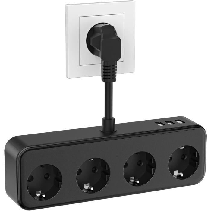 Multiple Avec Usb, Double Fiche Pour Prise De Courant, 4 Compartiments ...