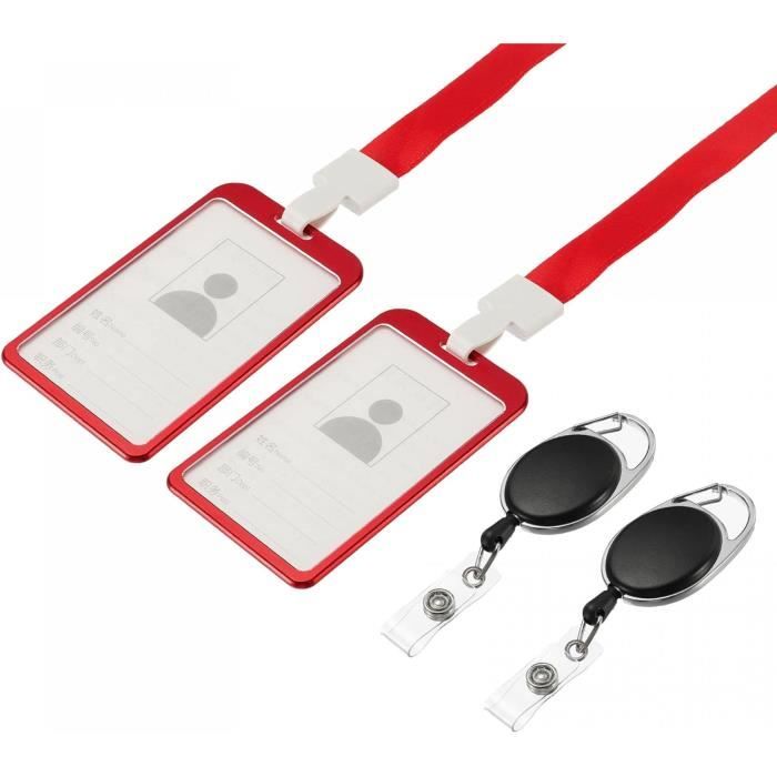 Porte-Badge Id Support Vertical Aluminium 3.86 X 2.28 Pouce Avec ...