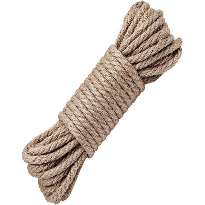 Corde en Jute Naturelle Robuste Épaisseur 4 mm,8 mm,10 mm Longueur 32ft ...