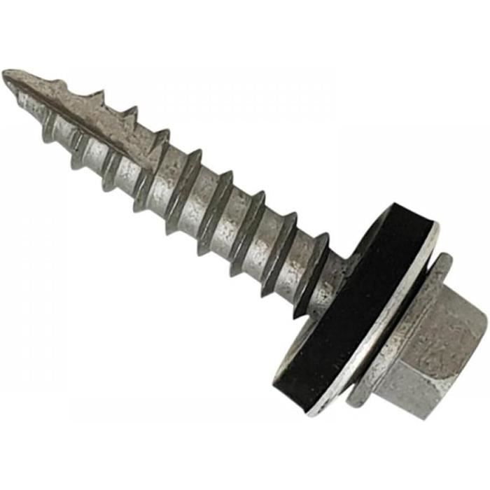 Techfast Boîte De 50 Vis Hexagonales T17 Pour Toiture En Métal Et Bois ...