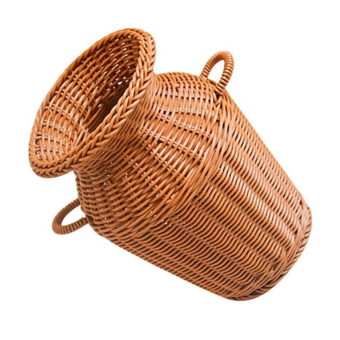 Decoration De Table - Centre De Table Vase Flower Basket Woven Rattan ...