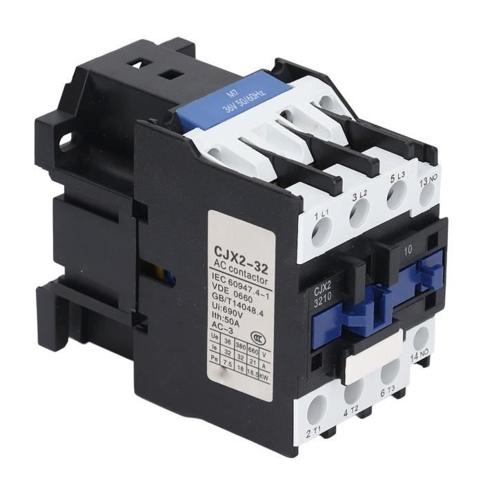 Contacteur AC - DIOCHE - CJX2 32 - Ignifuge - 32A - 3 Phases - Cdiscount Bricolage