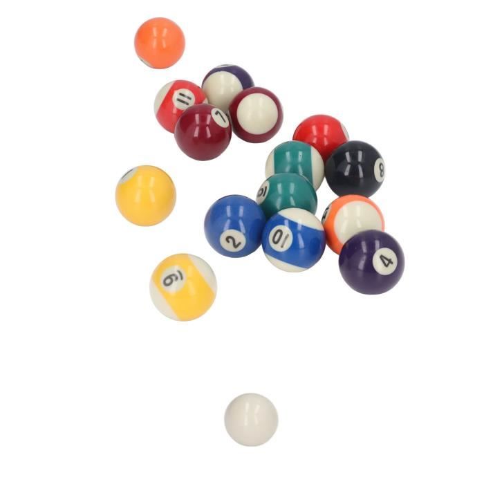YAP 16 pièces Mini boules de billard Style américain plusieurs couleurs ...
