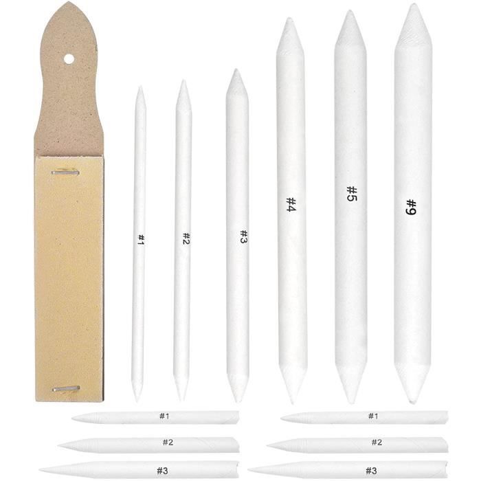 13pcs Estompe en Papier Dessin matériel de Dessin Estompes pour Dessin ...