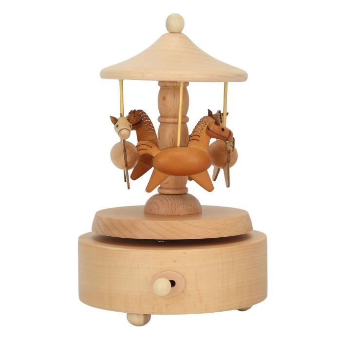 Boîte à musique en bois - HURRISE - Cheval manège - Belle musique ... Boîte à musique en bois - HURRISE - Cheval manège - Belle musique ...
