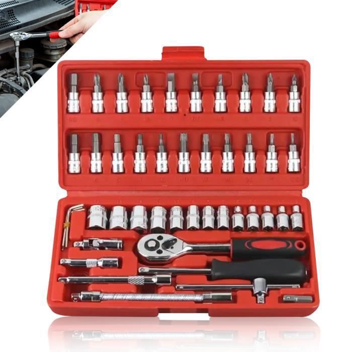 Outil de Réparation Automobile 46 Pièces Outil à Main pour Douille en ...
