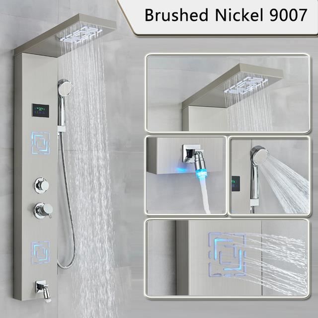 JULLYBATHEVY Colonne de Douche LED - à Jet de Massage SPA Murale - avec ...
