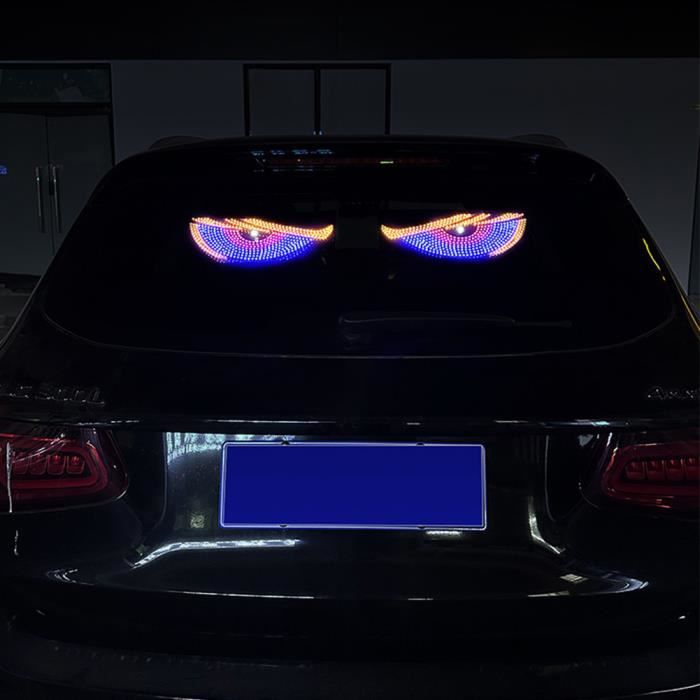 Lumière LED yeux enpaire gauche et droite de voiture,avec 11 modes ...