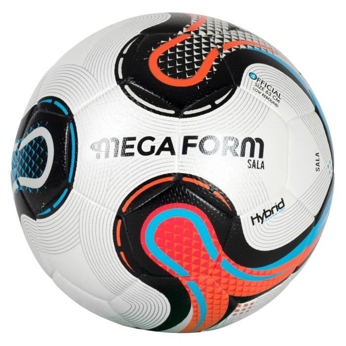 Ballon de football en salle - MEGAFORM - Megaform - Taille 4 - Blanc/bleu - Faible rebond ...