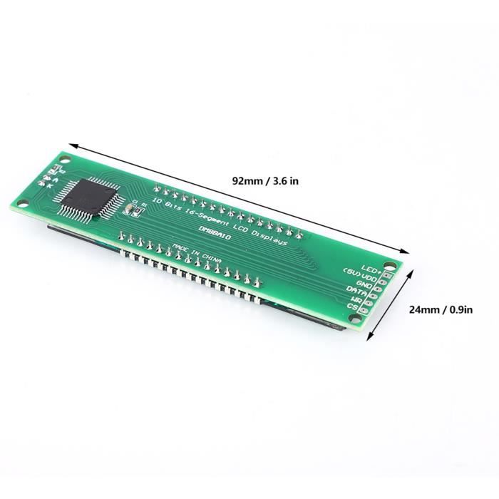 DM8BA10 10 bits 16 segments panneau d'affichage LCD Module LED DC 5V TM1622 puce (sans broche ...