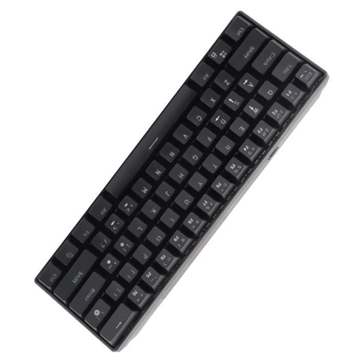 Qiilu Clavier mécanique à 61 touches Clavier de Jeu Mécanique, Mini ...
