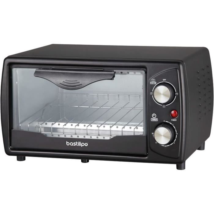 Turin Black - Mini-Four Grille-Pain 1000 W - Acier Inoxydable, Noir, 9 ...