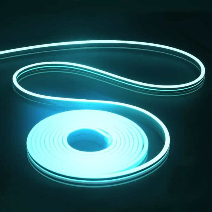 Bande Lumineuse Led Néon, Lumière Bleue Glacée, 12 V, Câble 5 M, 120 ...