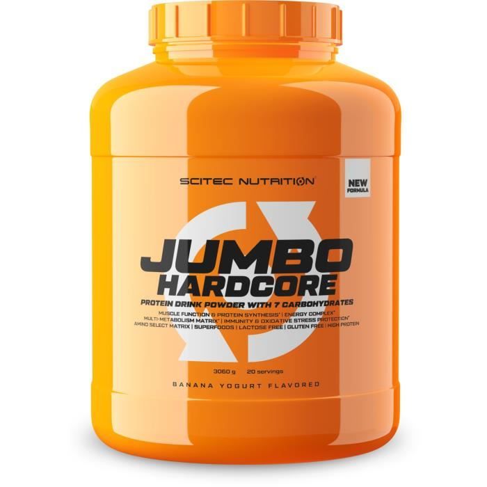 Jumbo Hardcore 3060g Chocolat Scitec Proteine Gainer Musculation ...