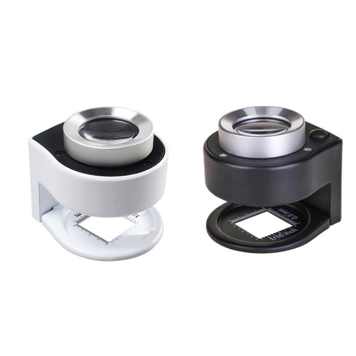 Loupe 2 PièCes avec 6 LumièRes 30X 60X Loupe Portable en MéTal Loupe ...