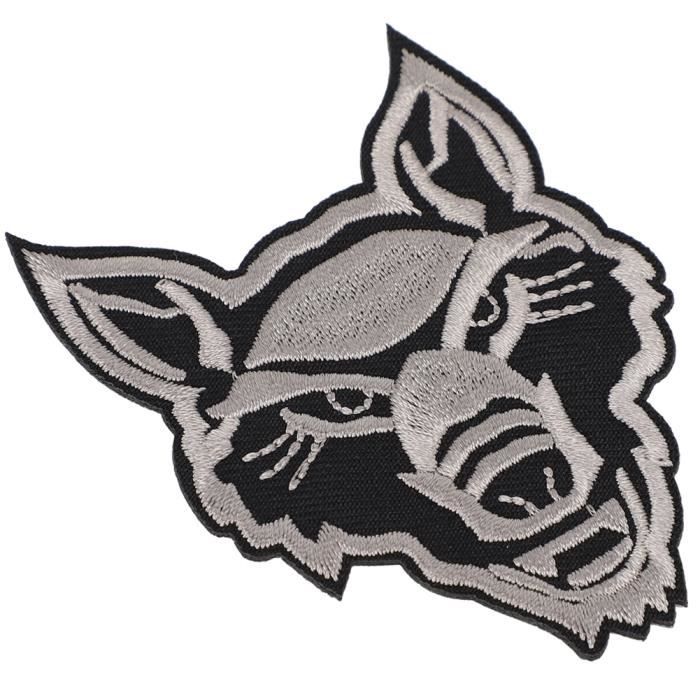 Sonew patch loup 6 pièces mignon loup Cub Patch tête de loup fer sur appliques bricolage ...