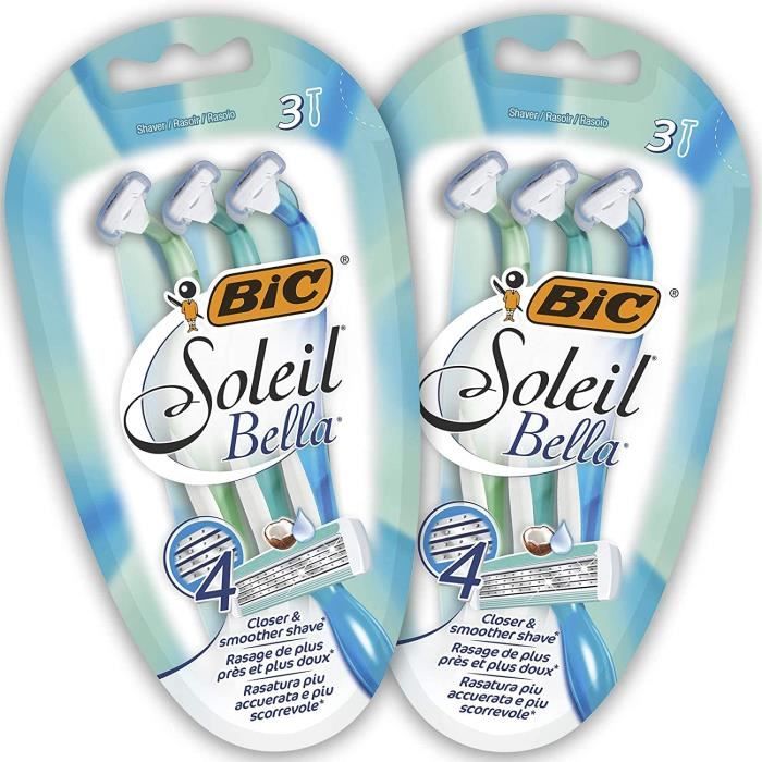 BIC Soleil Bella Rasoirs Jetables pour Femme (Tête Pivotante - 4 Lames ...