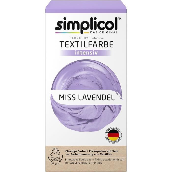 Simplicol Miss Lavande 1027249 Colorant intense pour textile ...