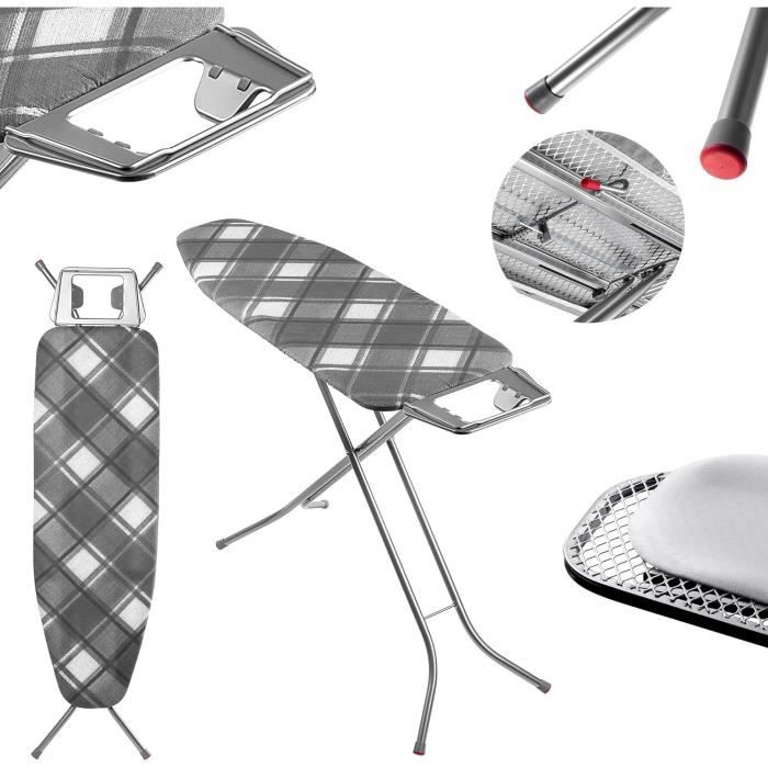 KADAX Table à Repasser 120 x 38 cm, Planche Pliable avec Housse en ...