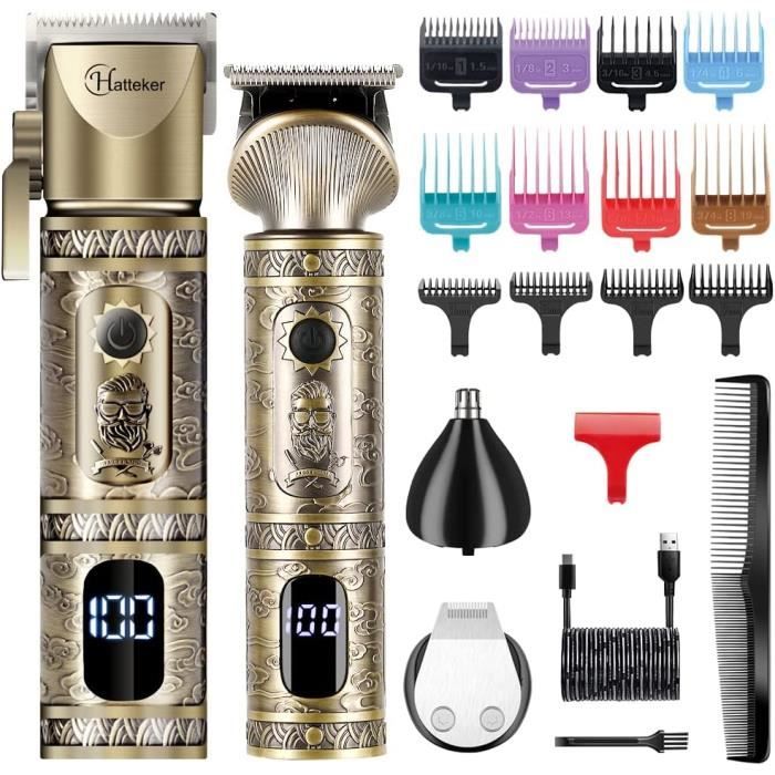Professional Hair Cutter Kit Tondeuse À Barbe Hommes Coupe De Cheveux ...