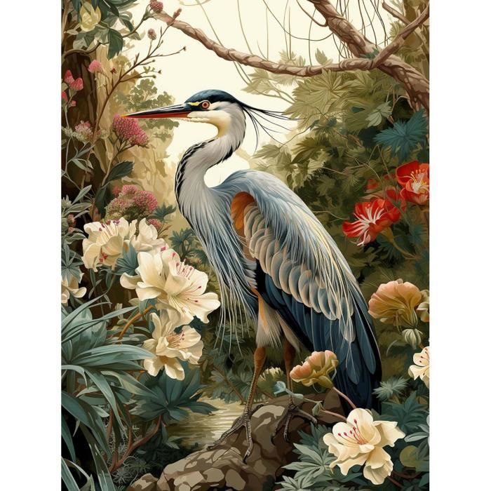 5D Diamond Painting Complet Fleur Grue, Broderie Peinture Diamant ...