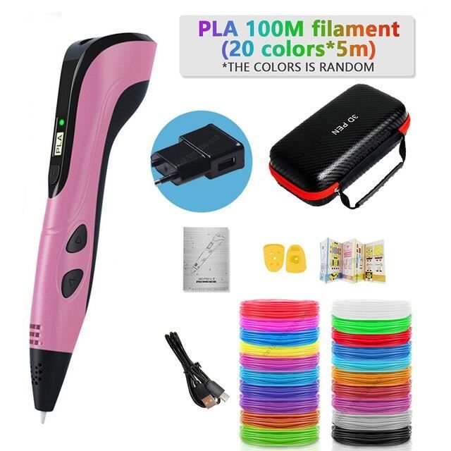 Stylo imprimante 3D,Pink-100M-EU--Ensemble De Stylos D'impression 3d ...