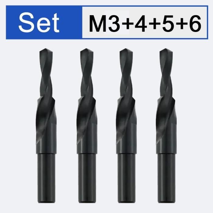 Set-M3-4-5-6-90degree -UCHEER – forets étagés HSS,1 pièce,contre ...