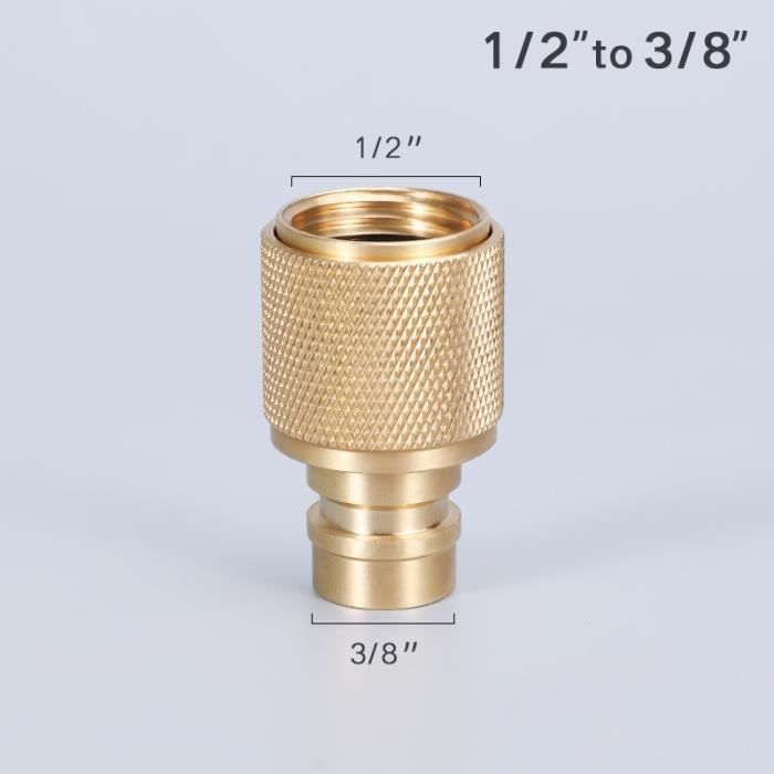4 -Connecteur rapide en laiton filetage 1-2 "3-4" 1 ", connecteur d'irrigation de jardin ...
