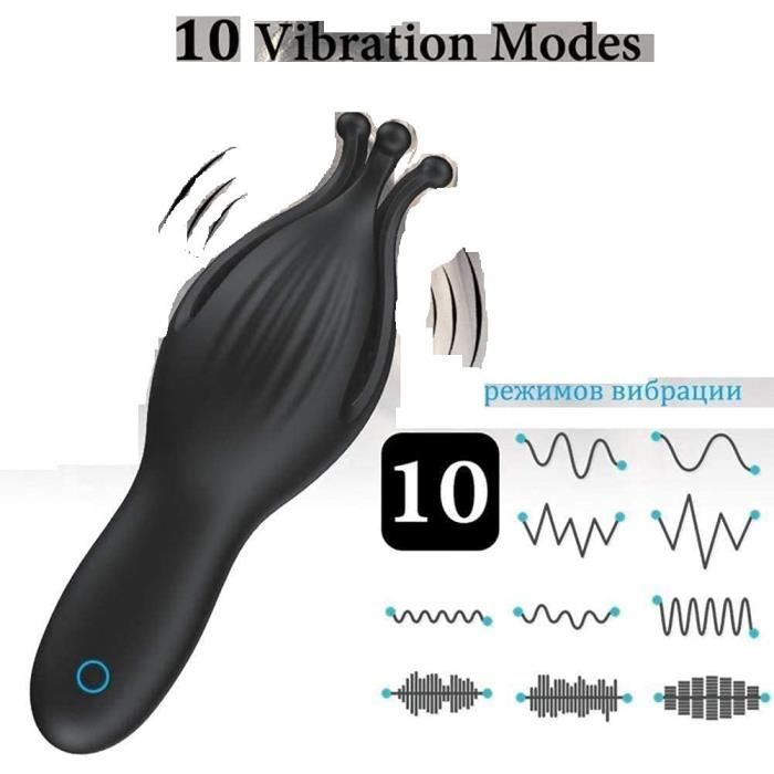 Homme Electrique Vibrant 360°Stimulateur De Gland Coupe D'Avion Rechargeable Usb[u891 ...