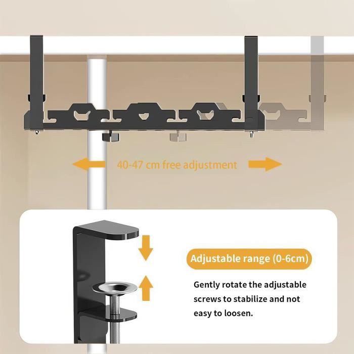 Cable Management, Cache Cable Noir, Passe Cable Bureau Rétractable Et ...