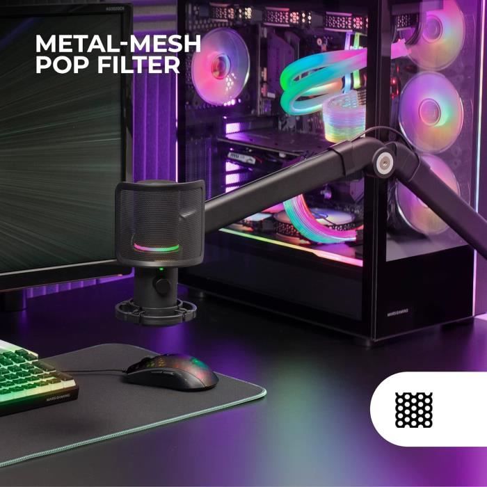 Mmic-Xt, Microphone De Studio Professionnel Haute Définition 192Khz 24-Bit, Bras ...