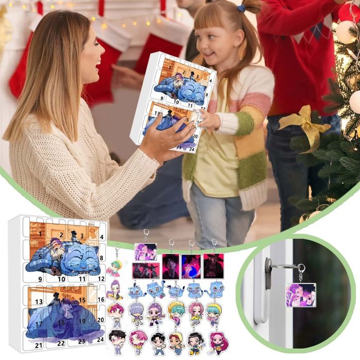 Lot de 24 Kpop Demon Hunters Adorable Porte-clés Huntrix Rumi Mira Zoey ...