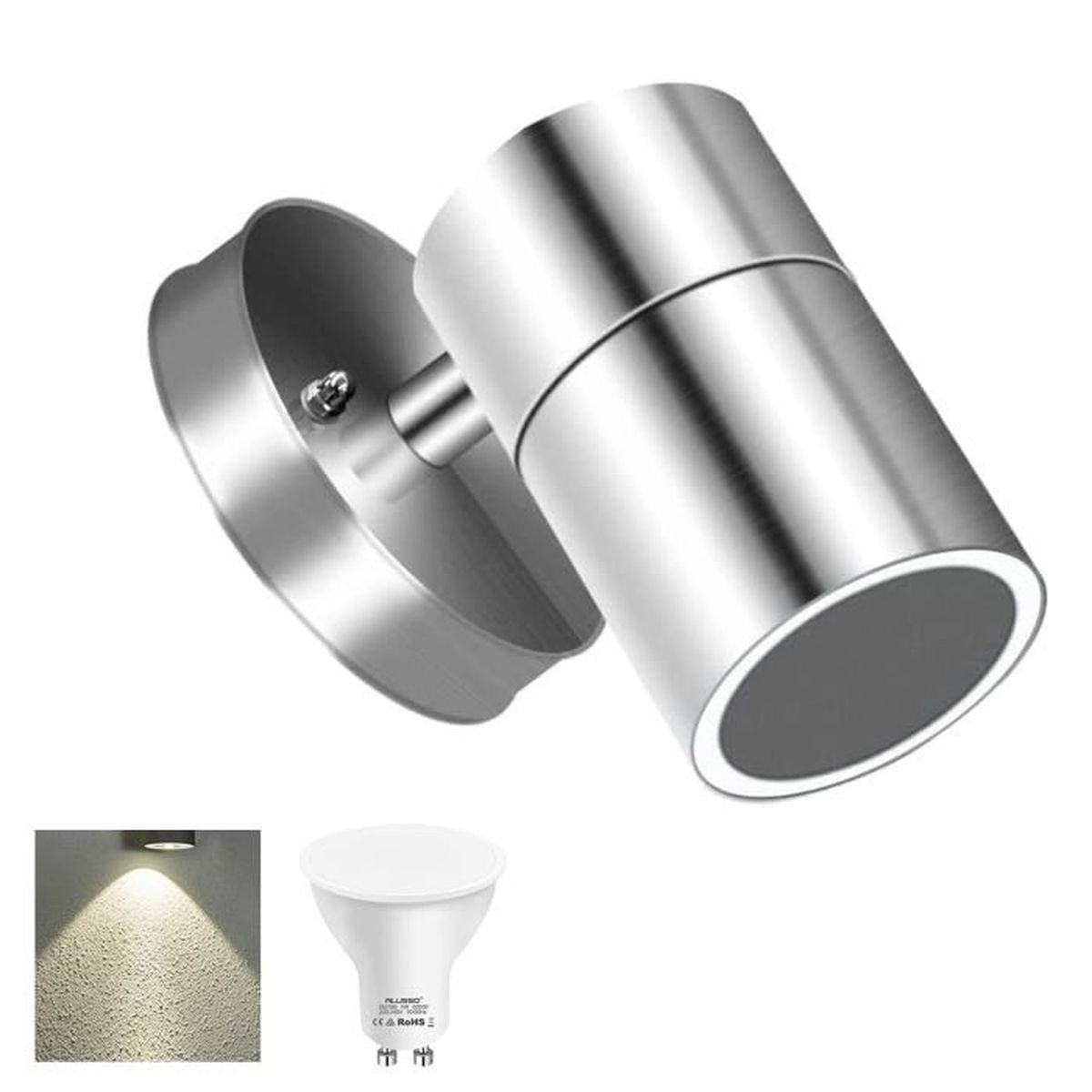 Alusso Applique Murale Extérieur Ip65 Étanche Jardin Lumière De