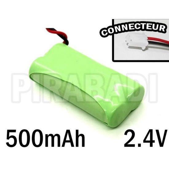PACK 2 PILE ACCU BATTERIE ACCU 2.4V AAA RECHARGEABLE 500mAh NI-MH NIMH ...