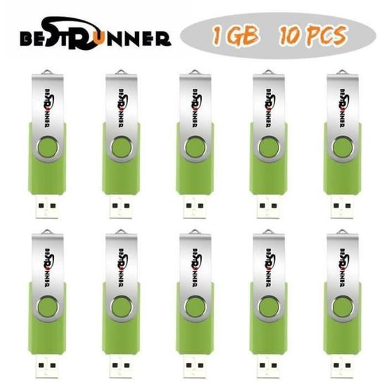 BESTRUNNER 10PCS 1 GB GO CLE USB 20 Mémoire Drive Flash Pliable VERT ...