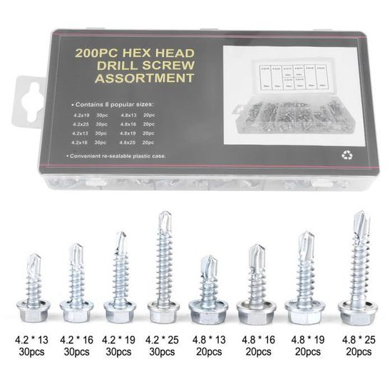 Vis autotaraudeuse, vis de forage autotaraudeuse, durable pour les meubles en bois d'appareils ...