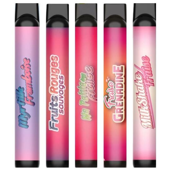 5 puffs assortis 20 mg - myrtille framboise, fruits rouges, ma petite ...