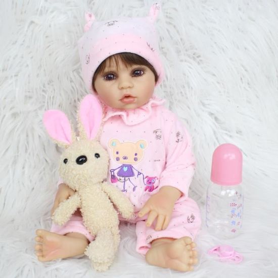 RUMOCOVO® Poupée Reborn en Silicone pour fille, 48 CM, corps complet, vinyle, 19 pouces, DD15 48 ...