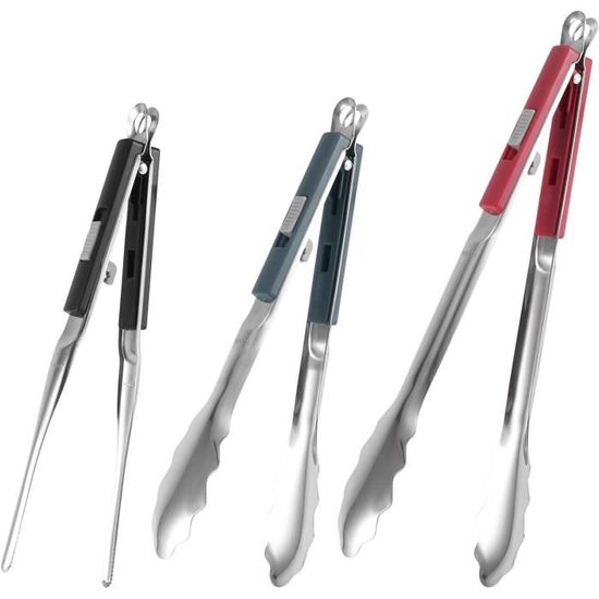 Lot De 3 Pinces De Cuisine, 304 Pinces De Cuisine En Acier Inoxydable ...