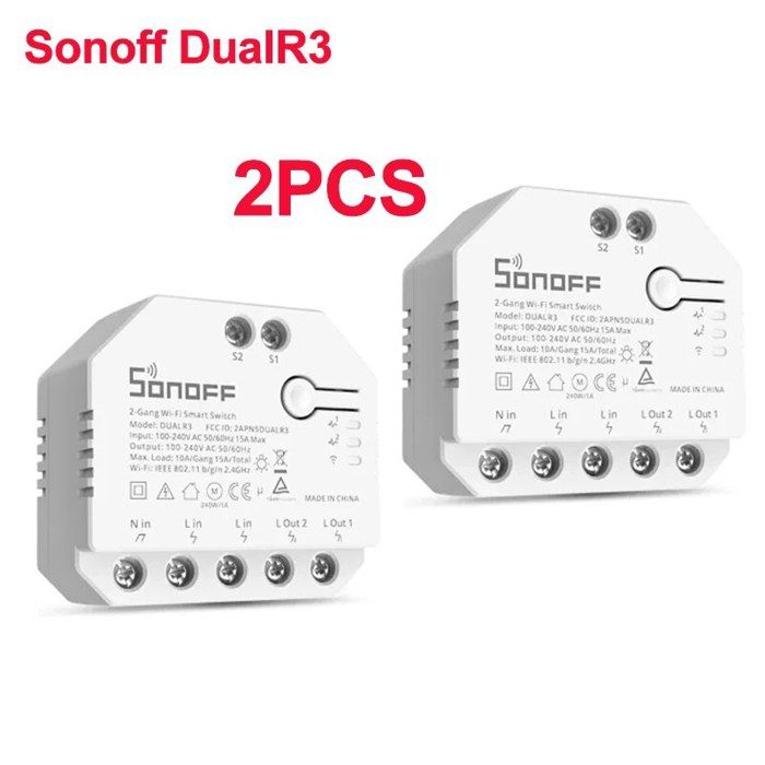 Sonoff Dual R3 double relais avec compteur de puissance intelligent ...