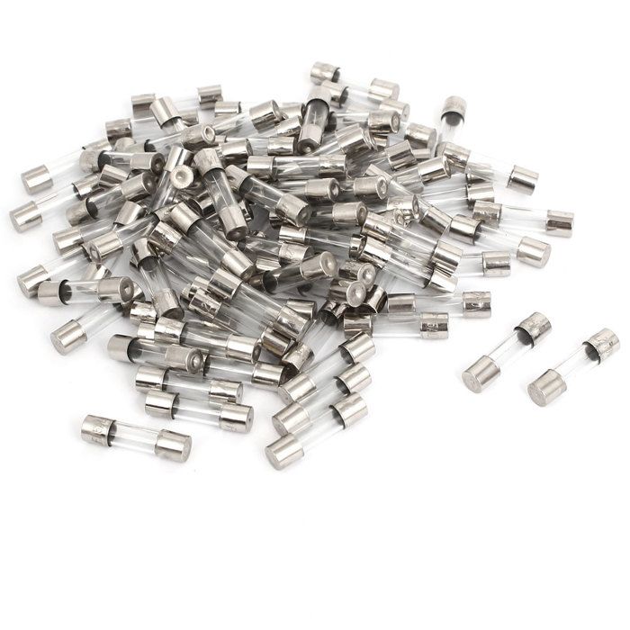 Fusible SOURCING MAP 100Pcs 5mm x 20mm AC 250V 1,5A Rapide Fusion Verre Tube Fusibles ...