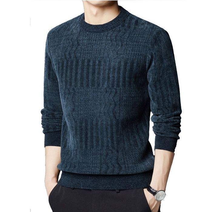 Pull Homme,Pulls Homme à Poils Intérieurs en Maille,Chaud Pull à col ...