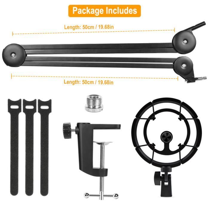 Pied de micro C-Support de Microphone avec support antichoc pour Blue ...