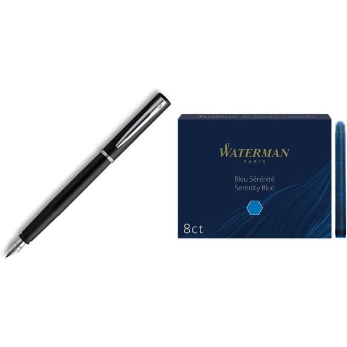 Graduate Allure Stylo-Plume, Laque Noir Mate, Encre Bleue, Emballé Sous ...
