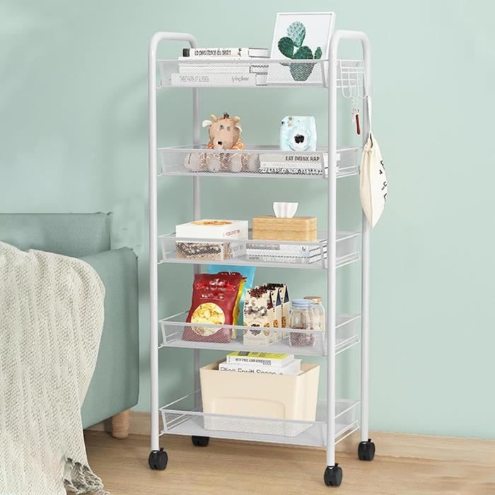 Chariots De Rangement En Métal, Chariots Utilitaires Roulants Mobiles À ...