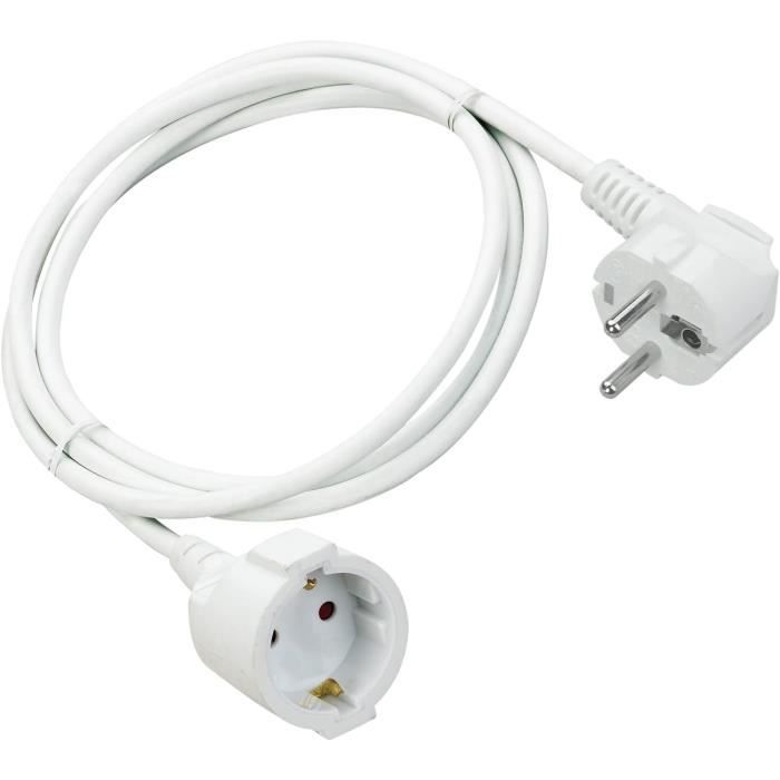 Prolongateur Électrique Standard Schuko, 5 Mètres, 16A, H05Vv-F3G1.5Mm2, Gs[H4295] - Cdiscount ...