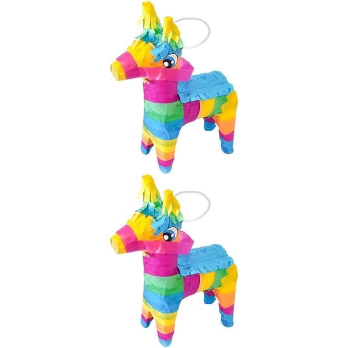 2Pcs Mini Donkey Pinata Little Rainbow Llama Pinata pour L ...