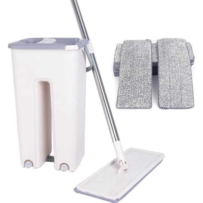 AJW-Balai de nettoyage complet pour le sol Seau de nettoyage avec 10 ...