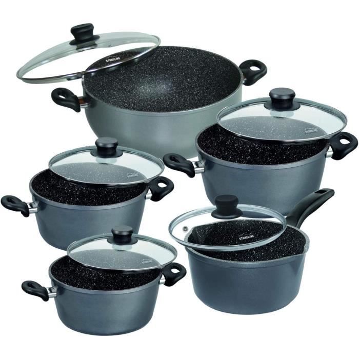 Set de Marmite, 4 pièces avec Couvercles en Verre, Convient pour l ...