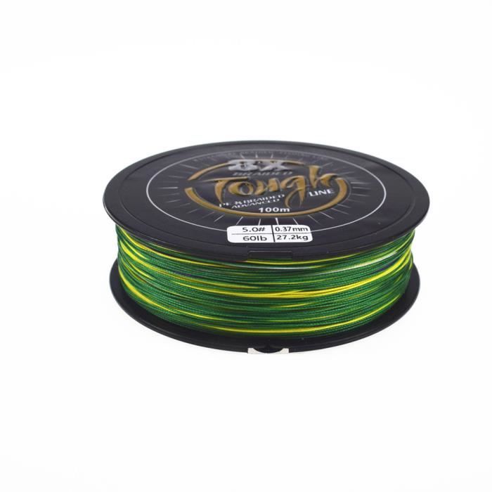 Fil de pêche,Fil de pêche tressé PE 8 brins de 100M,18 à 120 LB,très résistant- 100m -0.50mm 45 ...